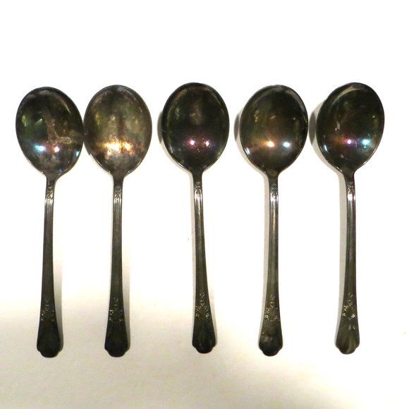 Wm Rogers | Dining | Vintage Wm Rogers Silver Plate Set Of 5 Spoons ...